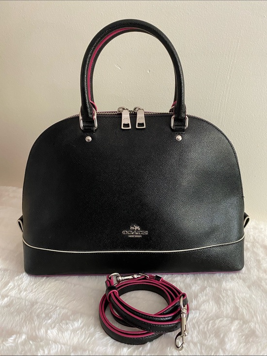 Coach | Bags | Coach Sierra Multiedge Paint Crossgrain Leather Satchel ...